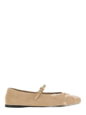 Prada Suede Ballerinas - Brown