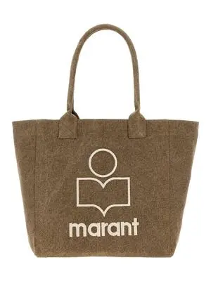 Isabel Marant Étoile ISABEL MARANT Mud Cotton Small Yenky Shopping Bag Brown