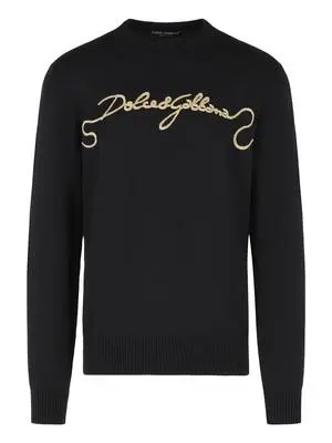 Dolce & Gabbana Virgin Wool Fine Knit Sweater - Black
