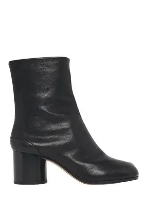 MAISON MARGIELA Tabi Leather Ankle Boots - Black