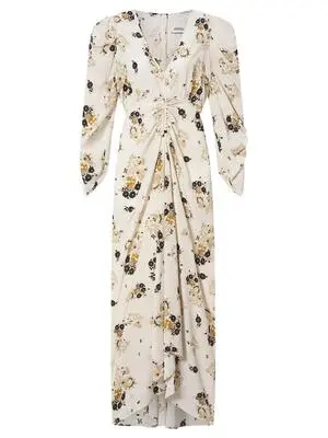 Isabel Marant Étoile ISABEL MARANT Albini Printed Silk Midi Dress Multicolor