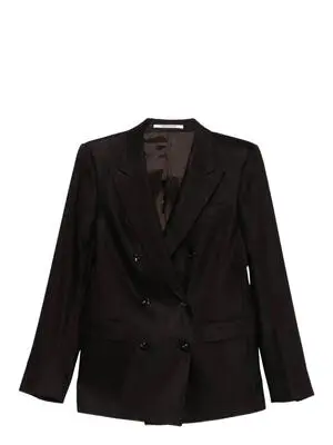 Tagliatore Parigi Double-breasted Linen Blend Blazer - Brown