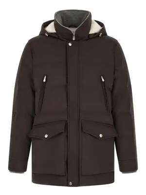 Brunello Cucinelli Quilted Down Parka - Brown