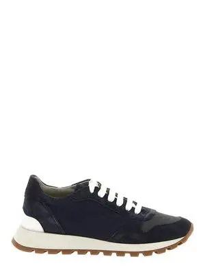 Brunello Cucinelli Active" Jewel Detail Sneakers - Blue