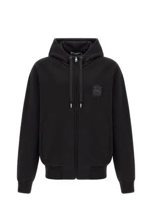Dolce & Gabbana Embroidered Logo Hoodie - Black