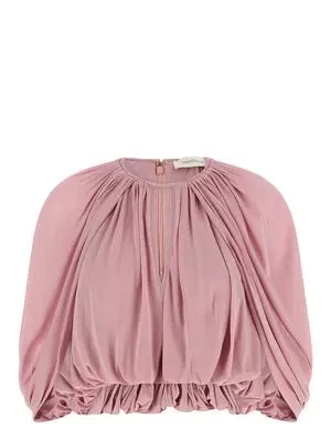 Zimmermann ZIMMERMANN Alchemy Fluid Viscose Cape Blouse Pink