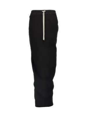 Rick Owens Pull On Pillar Maxi Skirt - Black
