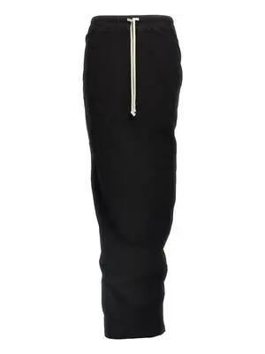 Rick Owens Pull On Pillar Maxi Skirt - Black