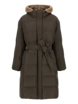 Brunello Cucinelli Quilted Down Jacket - Green
