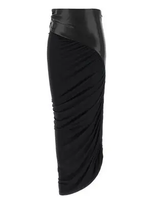 Andamane Ursula Asymmetrical Midi Skirt - Black