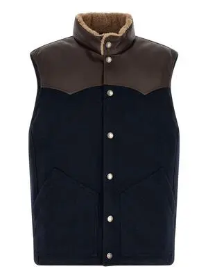 Brunello Cucinelli Paneled Padded Vest - Blue