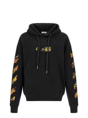 Off-White Spices Arrow Skate" Cotton Hoodie - Black