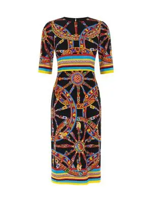 Dolce & Gabbana Carretto' Print Sheath Dress - Multicolor
