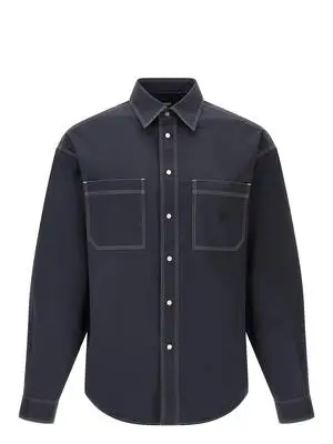 Fendi Ff Selleria' Logo Shirt - Blue