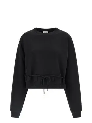 Dries Van Noten Hasterfiela" Cropped Sweatshirt - Black