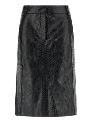 ANDAMANE THE ANDAMANE "New Xania" Embossed Leather-Effect Pencil Skirt