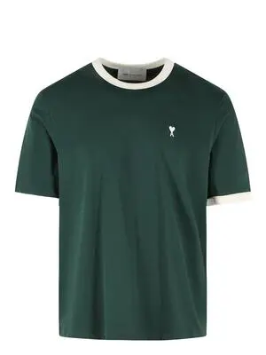 AMI Paris Cotton T-shirt - Green