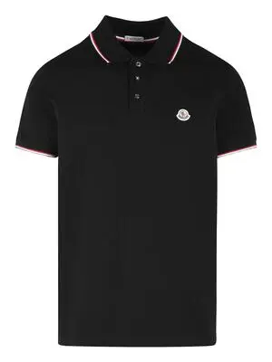 Moncler Cotton Polo Shirt - Black