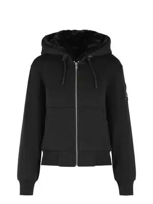 Moose Knuckles Cotton Blend Sweatshirt With Drawstring Hood - Black