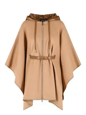 Moncler Virgin Wool Blend Cape - Cream