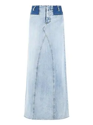 MAISON MARGIELA Light Denim Maxi Skirt - Blue