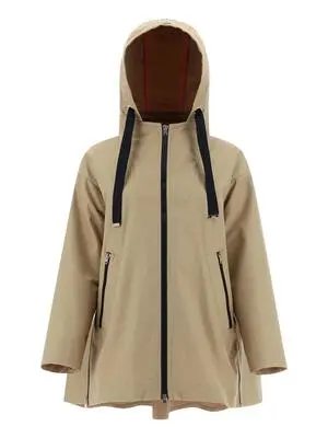 Herno Long Sleeve Flared Jacket - Brown