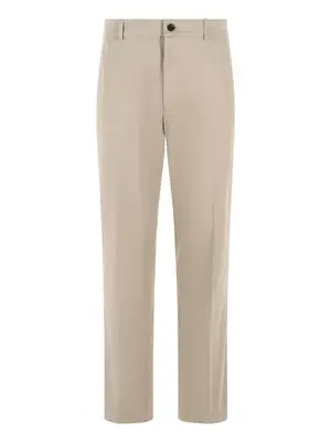 Burberry Charlton' Beige Cotton Pants - Cream
