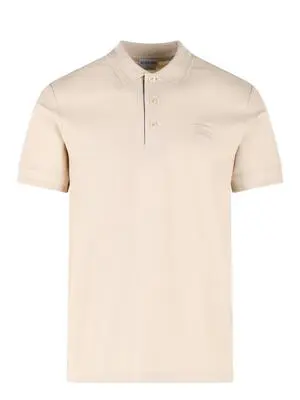Burberry Eddie Ekd' Beige Cotton Polo Shirt - Cream