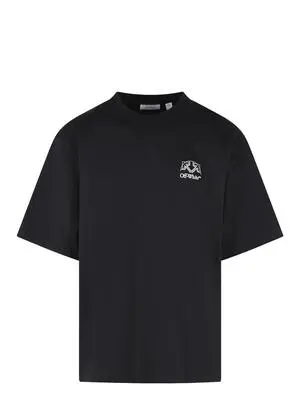 Off-White Offline Half Arrow' Cotton T-shirt - Black