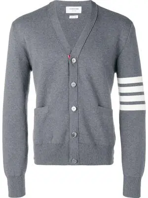 Thom Browne V-neck Cardigan - Gray