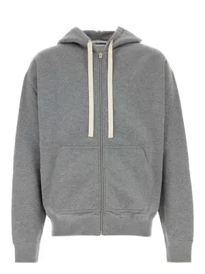 JIL SANDER Grey Cotton Sweatshirt - Gray
