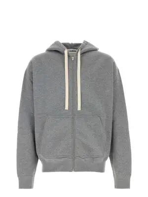 JIL SANDER Full Zip Hoodie - Gray