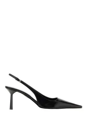 Prada Leather Slingback Pumps - Black