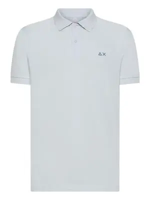 SUN 68 Sun 68 Logo Piqué Polo Shirt White
