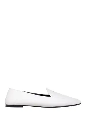 Celine Aura Loafers In Goatskin - White