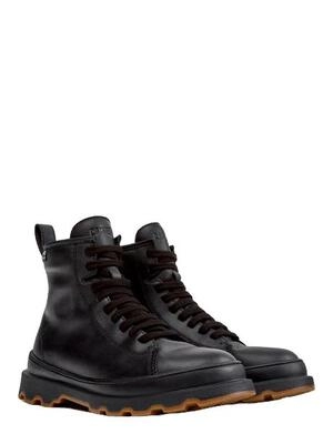 CAMPER Camper Brutus Lace Up Leather Bootie With Lug Sole