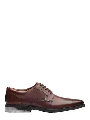Clarks Brogue-detail Derby Shoes - Brown