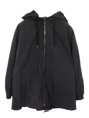 Dolce & Gabbana Hooded Zip-up Coat - Black