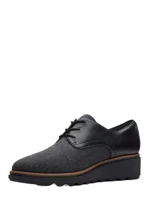 Clarks Sharon Rae Lace-up Derby Shoes - Black