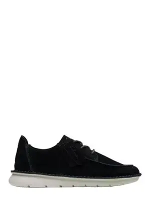 Clarks Colehill Seam Suede Derby Shoes - Black