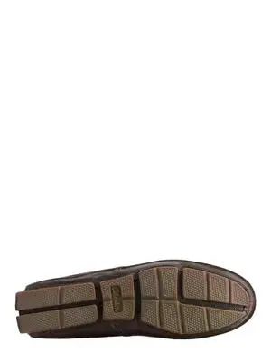 Clarks Markman Plain Leather Loafers - Brown