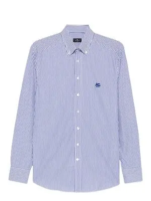 Etro Roma Logo Bd Shirt - Blue