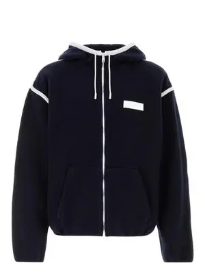 Givenchy Zip-up Hooded Fleece Jacket - Blue