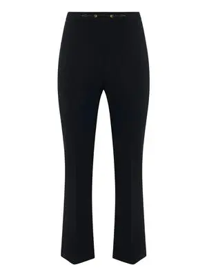 Elisabetta Franchi Cropped Tailored Trousers - Black