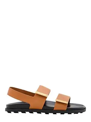 TOD'S Calfskin Sandals With Adjustable Straps - Multicolor
