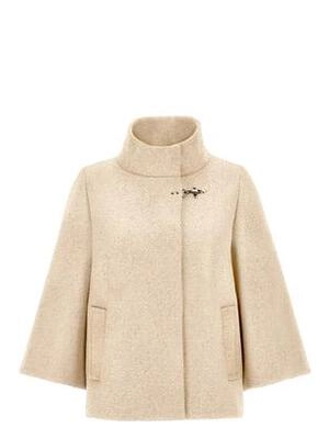 FAY Cape With Clasp Detail - Multicolor