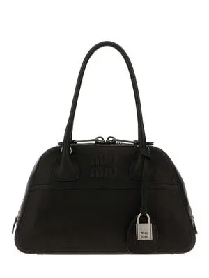 Miu Miu Leather Vivant Handbag - Black