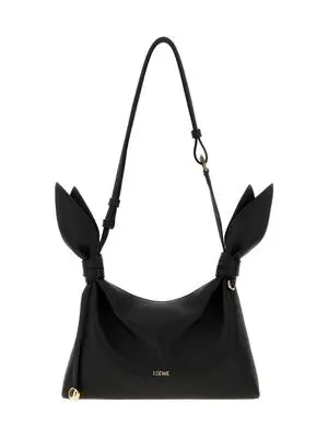 Loewe Leather Mini Scarf Shoulder Bag - Black