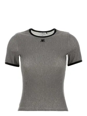 COURREGES Printed Jersey T-shirt - Multicolor