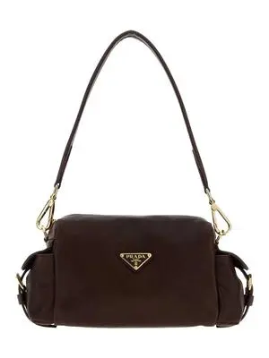 Prada Nappa Leather Shoulder Bag - Brown